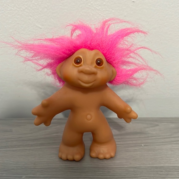 Dam | Toys | Vintage Dam Troll With Innocent Face And Pink Hair | Poshmark
